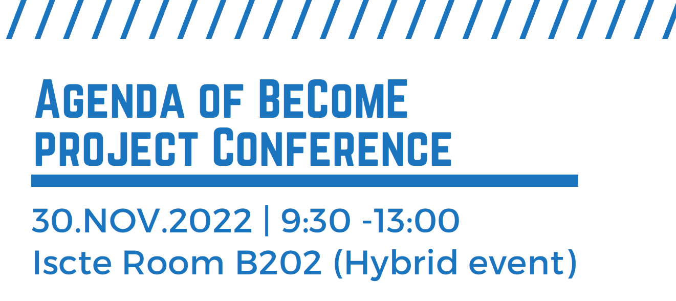 BeComE Project Conference - Nov 30, Iscte, Portugal - BeComE